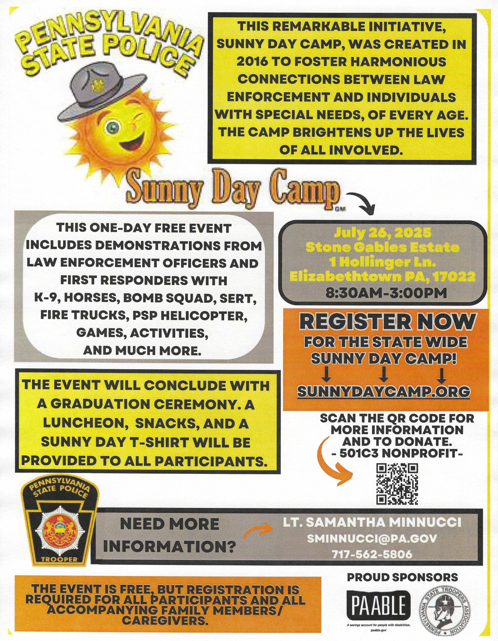 Sunny Day Camp 2025 – PA FOP | Red Rose Lodge 16